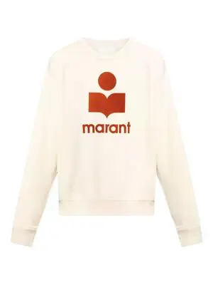 MARANT Logo-print Cotton Sweatshirt - Neutrals