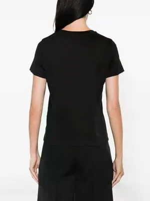 Moncler Embroidered-logo Cotton T-shirt - Black