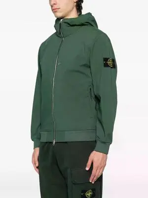 Stone Island Hooded Zip-front Jacket
