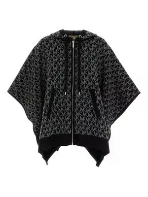 Michael Kors Hooded Logo-pattern Poncho