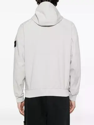 Stone Island Hooded Zip-front Jacket