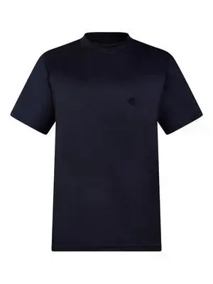 LOW BRAND Embroidered Logo T-shirt - Blue