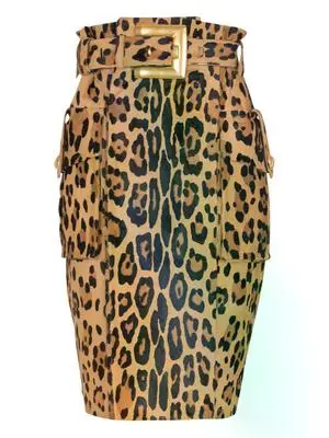 Balmain Leopard-print Wrap Skirt