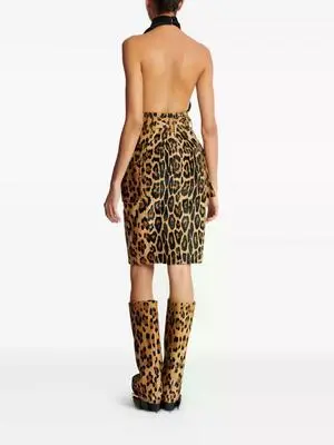Balmain Leopard-print Wrap Skirt