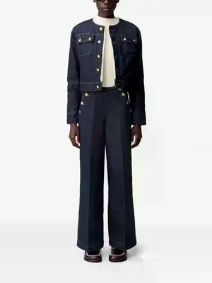 Claudie Pierlot Denim Cropped Jacket