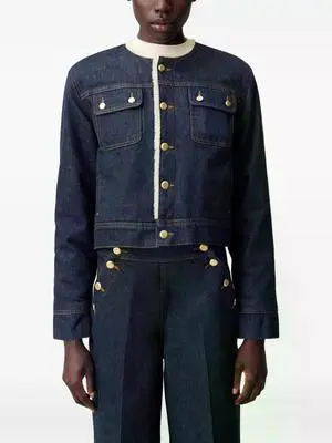 Claudie Pierlot Denim Cropped Jacket