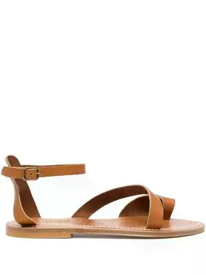 K.JACQUES Leather Ankle-strap Sandals - Neutrals