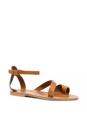 K.JACQUES Leather Ankle-strap Sandals - Neutrals