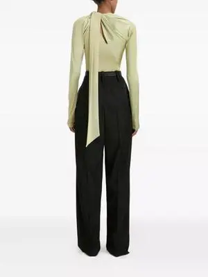 Victoria Beckham Draped-neck Top - Green