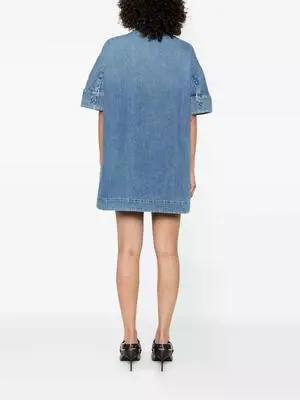 Givenchy Embroidered Button-placket Mini Dress