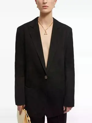 AERON Suede Single-breasted Blazer