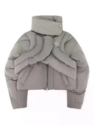 HELIOT EMIL Cropped Padded Jacket - Green