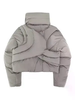 HELIOT EMIL Cropped Padded Jacket - Green