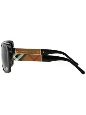 Burberry Check Detail Oversized Sunglasses