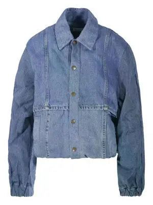 E.L.V. DENIM Paneled Denim Jacket