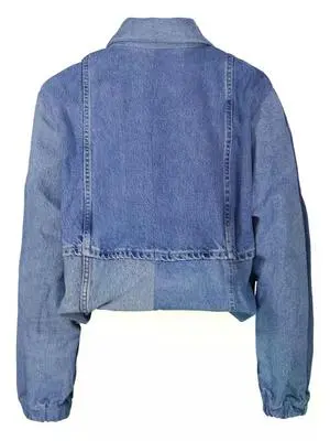 E.L.V. DENIM Paneled Denim Jacket