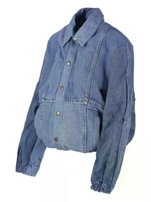 E.L.V. DENIM Paneled Denim Jacket
