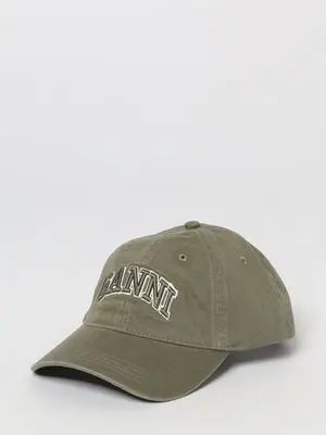 GANNI Embroidered Baseball Cap - Green