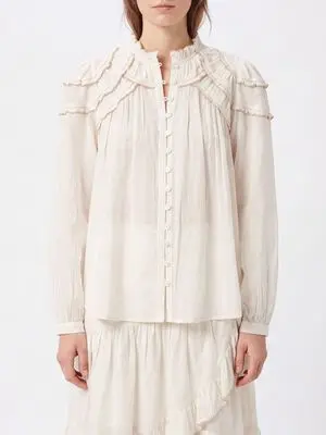 Drop Shoulder Ruffle Sleeve Tops