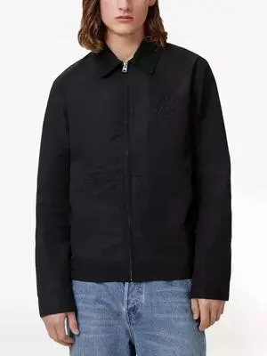 ALLSAINTS Logo-embroidered Zip-up Jacket