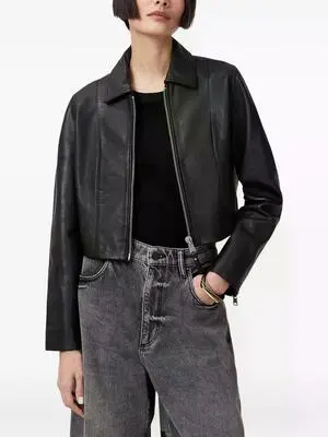 ALLSAINTS Leather Cropped Jacket
