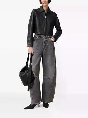 ALLSAINTS Leather Cropped Jacket