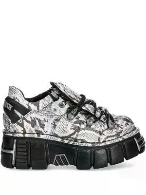 NEW ROCK Snakeskin-effect Platform Sneakers