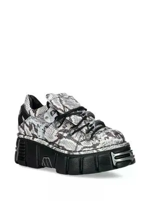 NEW ROCK Snakeskin-effect Platform Sneakers