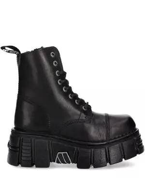 NEW ROCK Lace-up Chunky-sole Boots