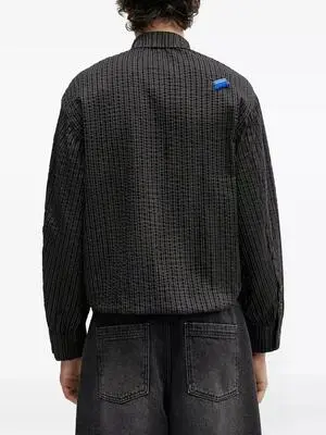 ADER ERROR Striped-pattern Gathered Shirt