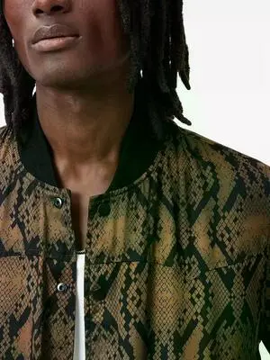ALLSAINTS Reversible Bomber Jacket With Snakeskin Print
