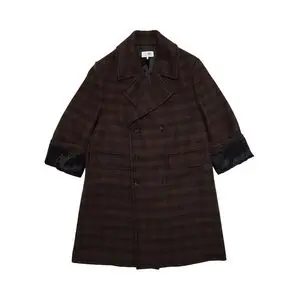 MAISON MARGIELA Checked Wool-blend Overcoat