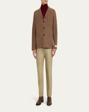 Massimo Alba Gstaad Wool Nehru Jacket