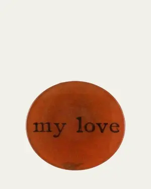 JOHN DERIAN My Love Red Decorative Plate - Multi