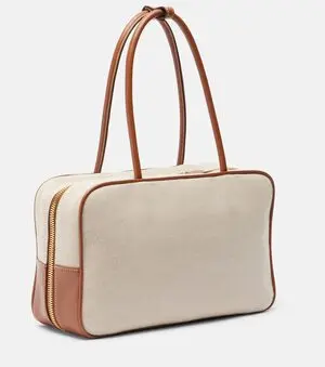 Miu Miu Beau Leather-trimmed Canvas Tote Bag
