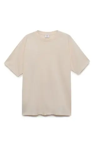 Mango Relaxed Fit Cotton & Linen Raglan T-shirt
