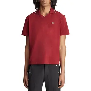 ADIDAS X WALES BONNER Johnny Collar Terry Cloth Polo - Collegiate Burgundy