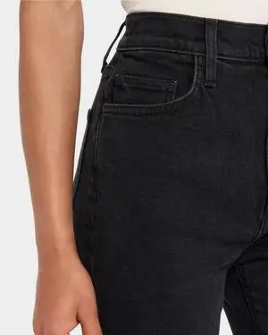 FAVORITE DAUGHTER The Valentina Ankle Flare Jeans - Black