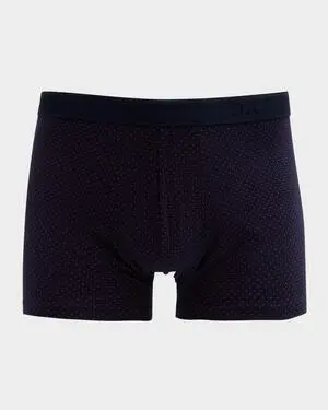 Derek Rose Apos;s Spot Polka Dot Boxer Briefs - Navy