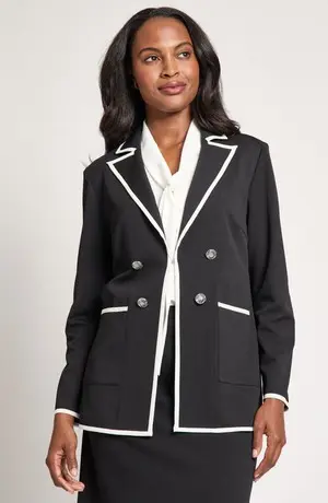 Ming Wang Notched Lapel Jacket