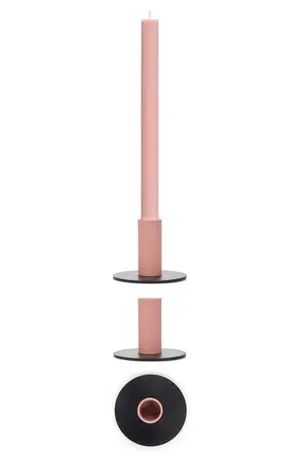 BRITISH COLOUR STANDARD Tall Two Tone Candle Holder - Pink