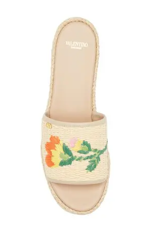Valentino Garavani Bribi Platform Espadrille Slides