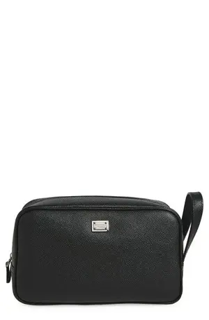 Dolce & Gabbana Sicily Leather Dopp Kit - 80999 Nero