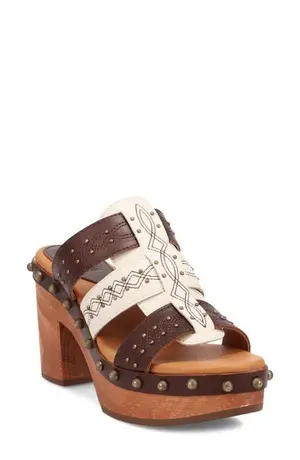 DINGO Chateau Platform Wedge Sandal - Brown