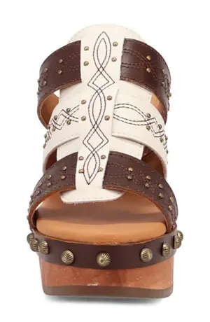 DINGO Chateau Platform Wedge Sandal - Brown