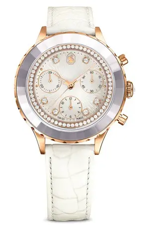 SWAROVSKI Octea Chronograph Strap Watch - White