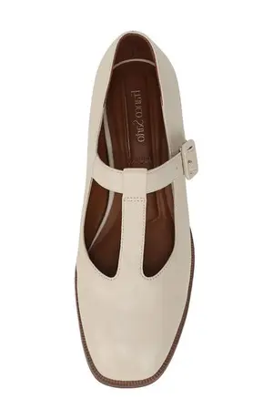 Franco Sarto Kenley T-strap Flat - Ivory White