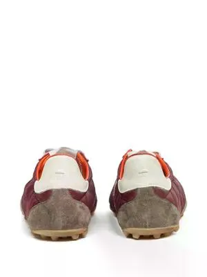 MAISON MARGIELA Quilted Suede Lace-up Sneakers - Red