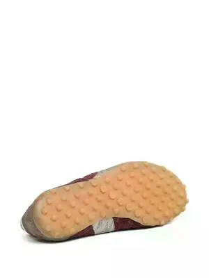 MAISON MARGIELA Quilted Suede Lace-up Sneakers - Red