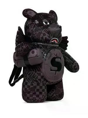 SPRAYGROUND 4am Money Wing Bear Check-pattern Backpack